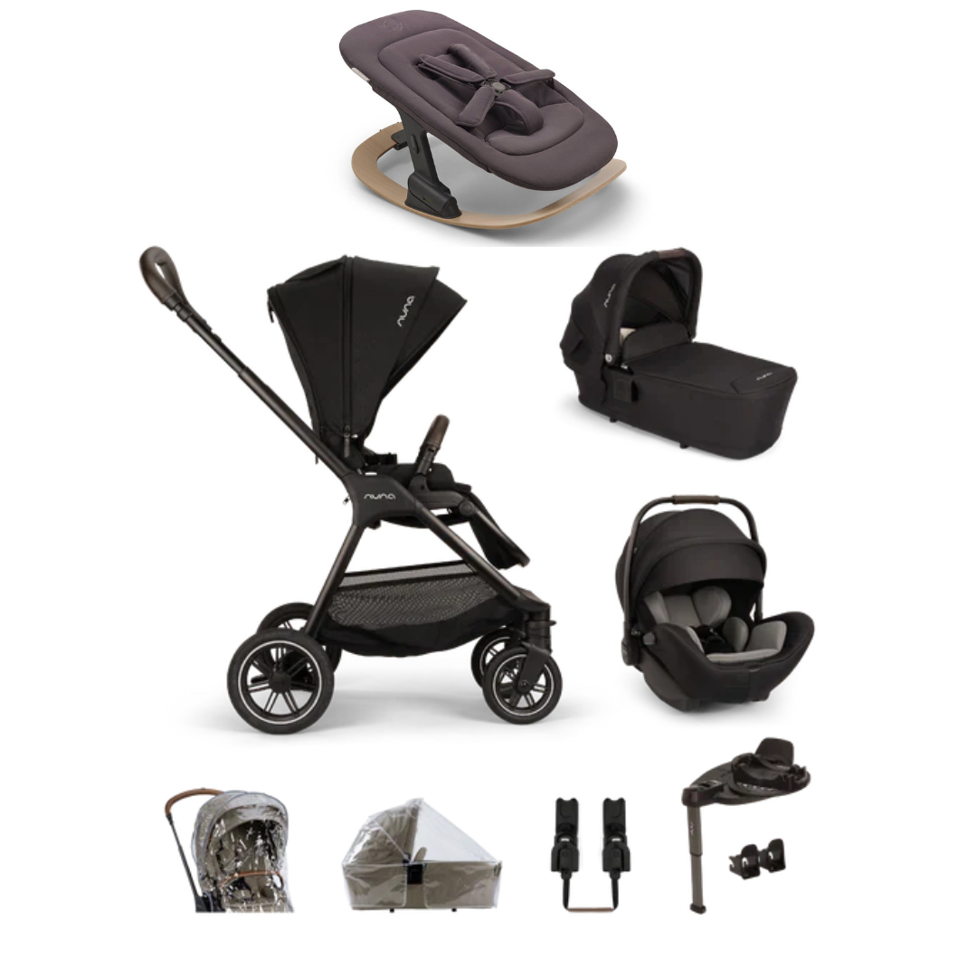 Nuna TRIV next + ARRA FLEX bundle - Caviar + FREE BUGABOO GIRAFFE ROCK – My Baby Stroller
