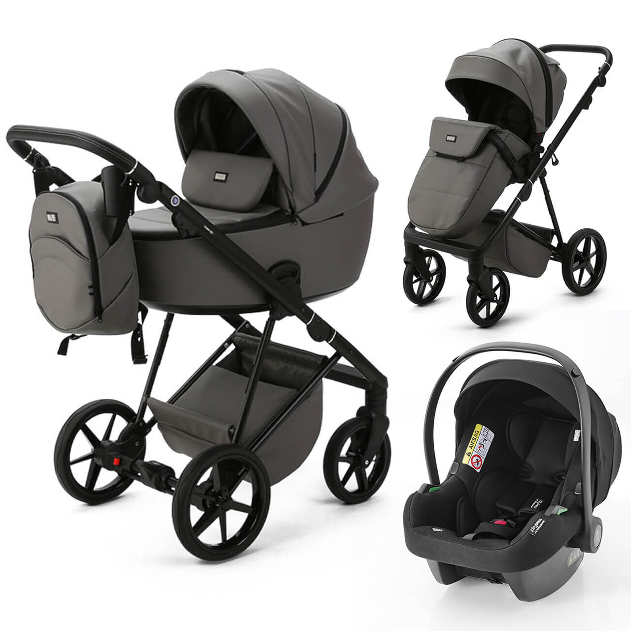 Mee-Go Milano Evo 3-in-1 Travel System - Slate Grey – My Baby Stroller